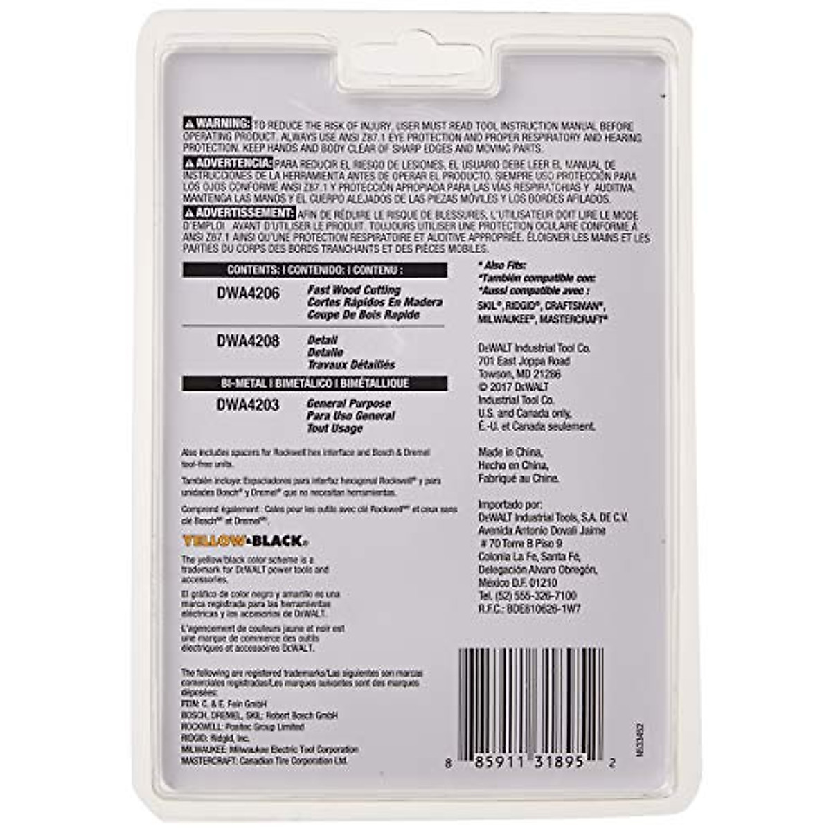 DEWALT Oscillating Tool Blades Set, 3-Piece (DWA4215)