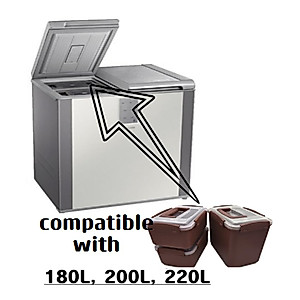 Generic Food Storage Container Kimchi Fermentation Compatible with Samsung LG All Refrigerator 7L 3.2L Set, RED