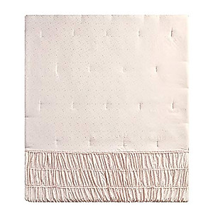 Mytex Celestial Princess Pretty 5-Piece Comforter set with gold metallic foil, Smocked texture, Girls, Teen bedding, Stars and Moons, Two Twinkling Decorative Pillows, Shabby Chic, Blush Pink, Full