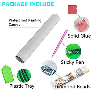 LFMU DIY 5D Diamond Painting Kits for Adults and Children, Full Round Drill Diamond Art Moon Butterfly Embroidery Diamond Painting, Used for Home Wall Decoration Gifts (12x16inch)