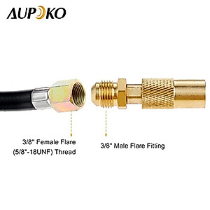 Aupoko 3/8 Propane Elbow Adapter Fitting, Fits for 17 Inch and 22 Inch Black Stone Tabletop Grill or Portable Gas Griddle Connect RV Trailer Extension Hose