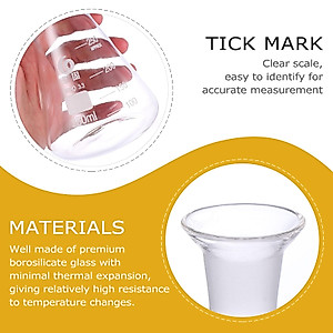 ULTECHNOVO Erlenmeyer Flask, Glass, 250 ml Narrow Mouth Conical Flasks with Ground Glass Stoppers, Graduated Borosilicate Glass Flask for School Lab Experiment