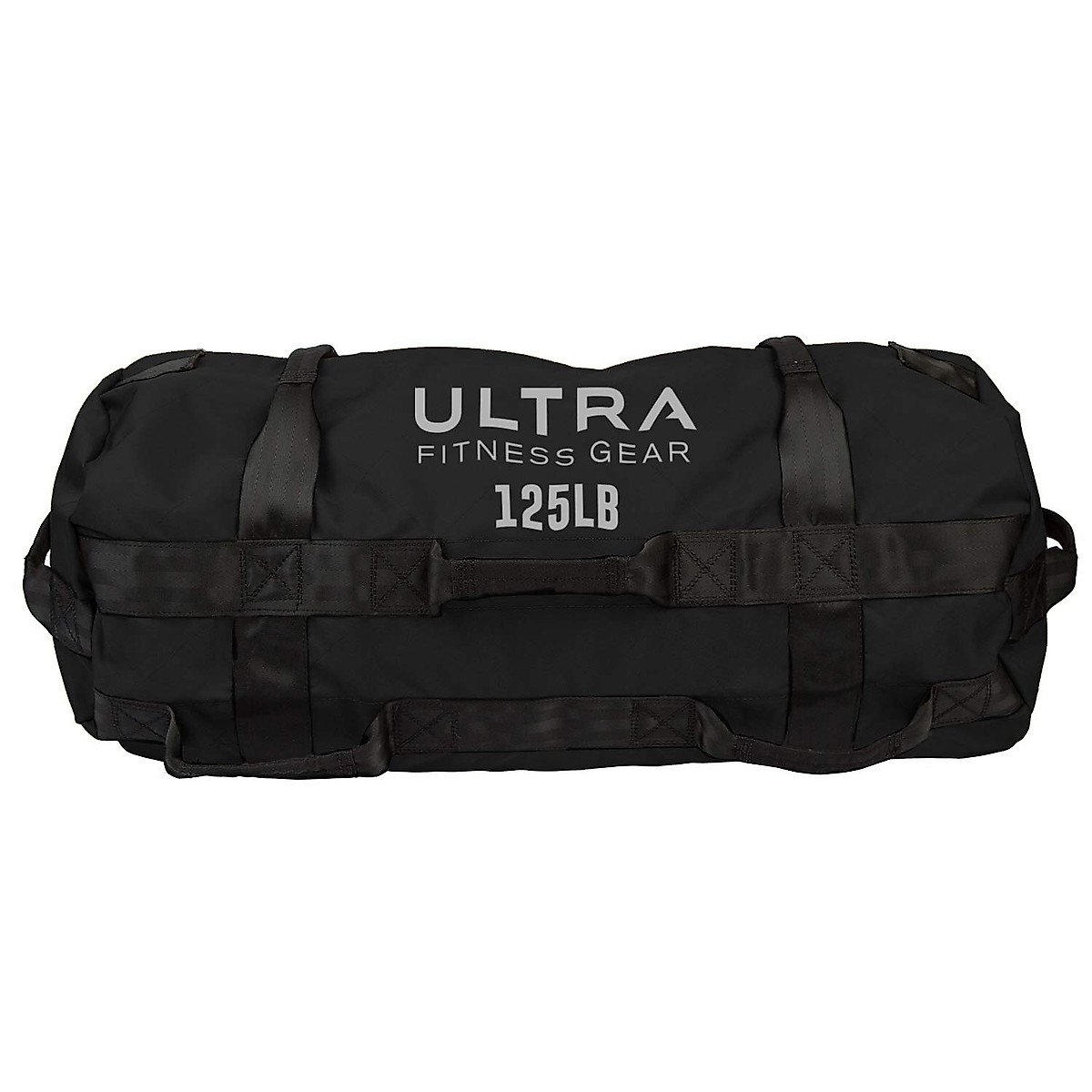 Ultra Fitness Workout Exercise Sandbags - Heavy Duty Sand-Bag, Functional Strength Training, Dynamic Load Exercises, WODs, General Fitness and Military Conditioning (Large 50-125lbs, Black)