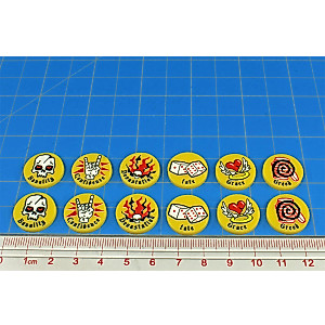 LITKO Premium Printed Omens Token Set Compatible with Forbidden Psalm Miniatures Game (12)