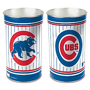 WinCraft MLB Chicago Cubs 15 Waste Basket, Team Color, One Size