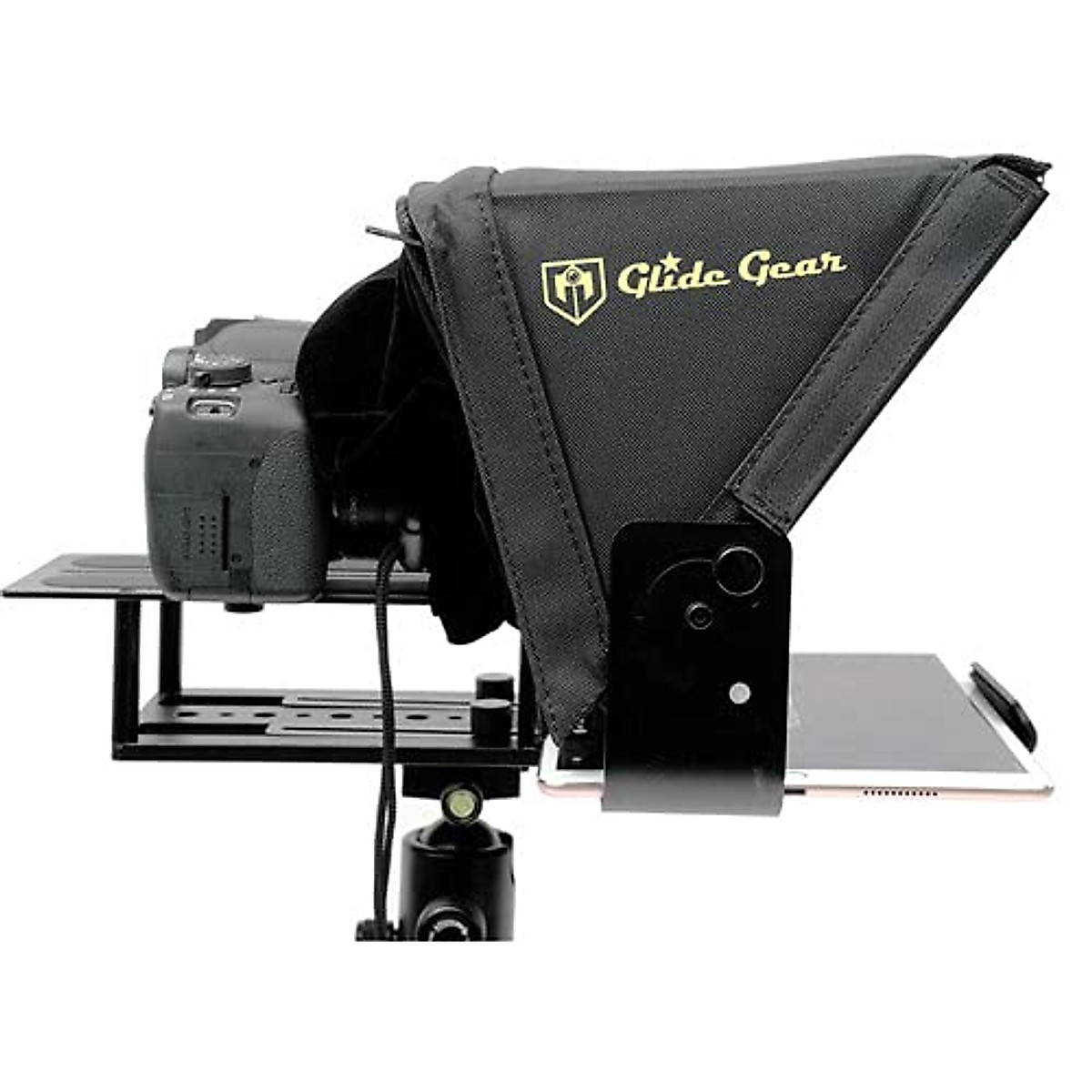 Glide Gear TMP100 Adjustable iPad/ Tablet/ Smartphone Teleprompter Beam Splitter 70/30 Glass w/ Carry Case No Plastic All Metal / No Assembly Required