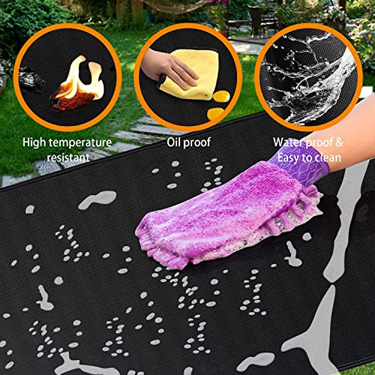 Sunerve Large Under Grill Mats, Grease matt under grill, 48*30 Inch ...