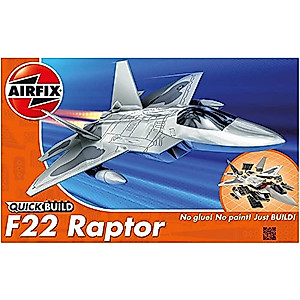 Airfix Quickbuild Lockheed Martin Raptor Airplane, Multi