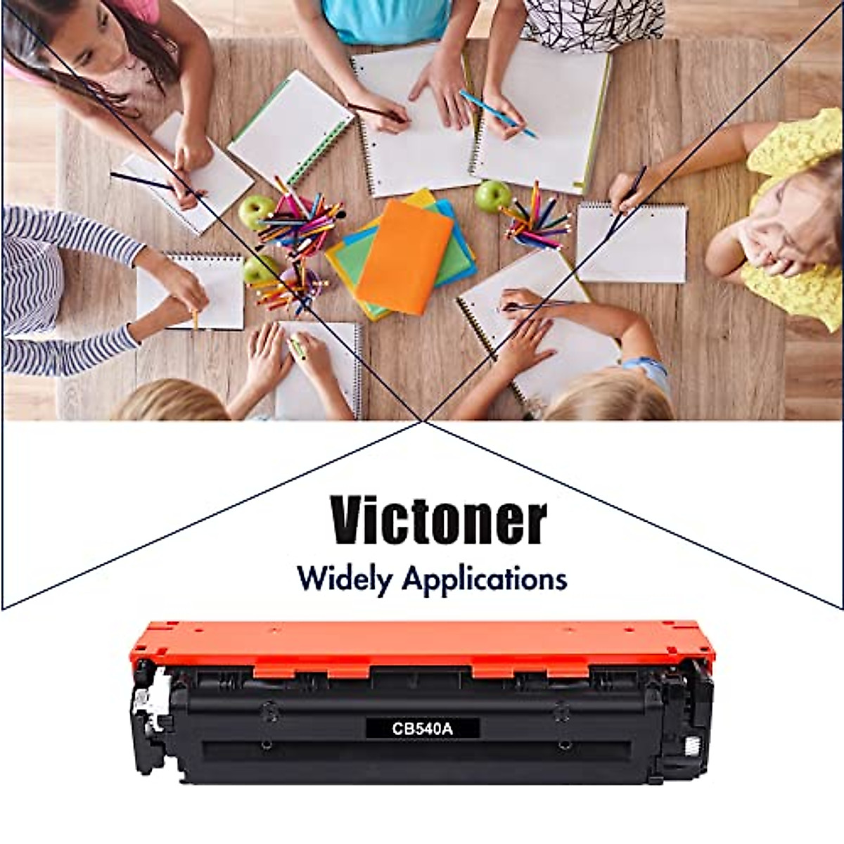 125A Toner Cartridge 4-Pack Compatible for HP 125A CB540A CB541A CB542A CB543A Black Cyan Yellow Magenta Toner Cartridge Bundle for Color Laserjet CP1215 CP1515N CP1518NI CM1312 CM1312NFI Printer