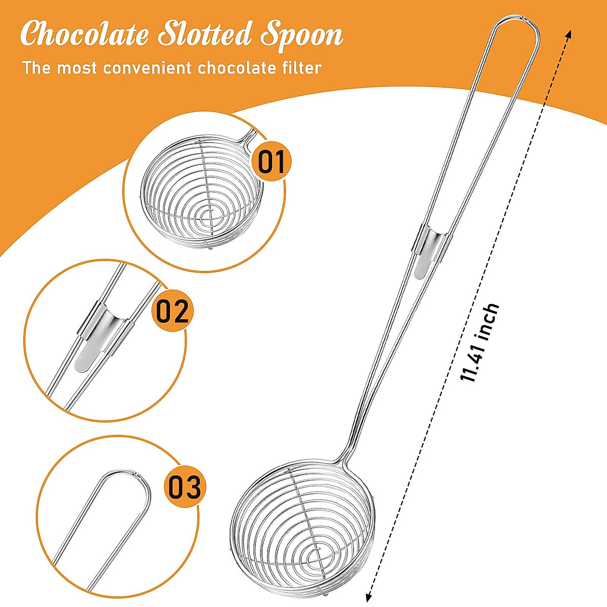 4 Pieces Candy Dipping Tools Set Chocolate Dipping Set 3-Prong Dipping Fork, Fondue Fork, Spear, Slotted Spoon for Handmade Chocolates, Pralines and Truffles