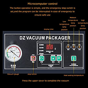 INTSUPERMAI Commercial Two Chamber Vacuum Sealer Stainless Steel Food Vacuum Packaging Machine for Mests Fruits and Vegetables Sealing Length 15.7inch 220V