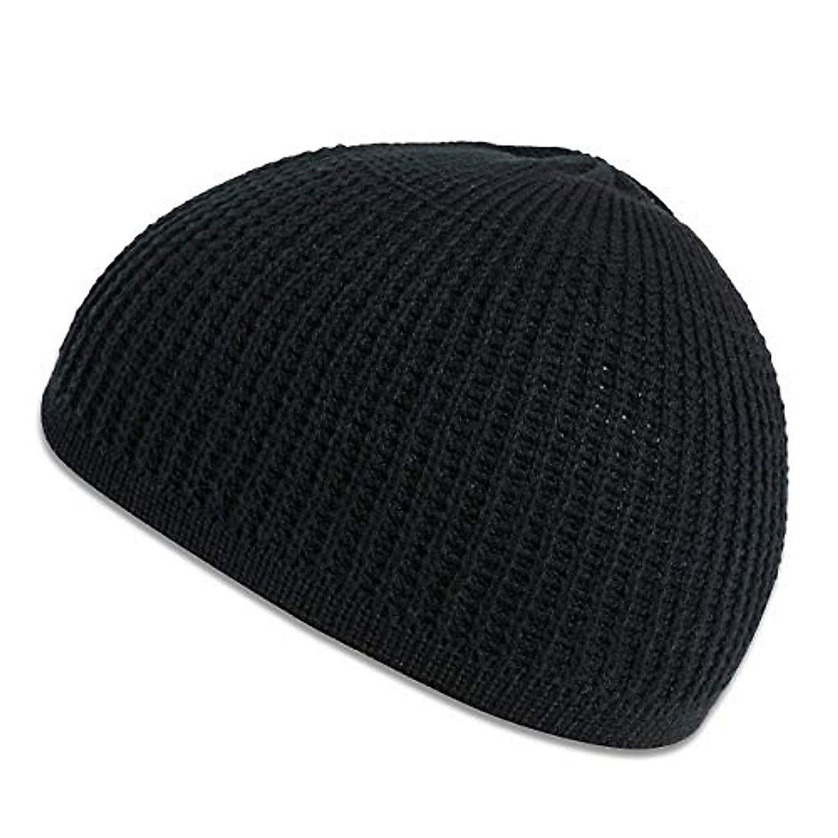 Candid Signature Apparel Skull Cap Kufi Beanies for Men & Women - 100% Cotton Skully, Running Cap & Helmet Liner, Checkered (Black)