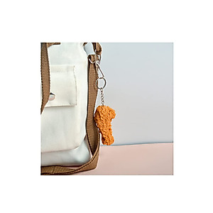 tenghong2021 Imitation Food Keychain Fried Chicken Leg Nuggets Wing Creative Keyring Fun Cute Handbag Purse Car Accessories -Chicken Leg