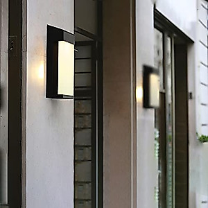 YanFeng Outdoor Wall Light, Automatic Security Sensor Wall Light, Waterproof Exterior Wall Sconce Lamp Warm White Light Wall Mount Porch Lights for Home Garden Courtyard Hallway Balcony