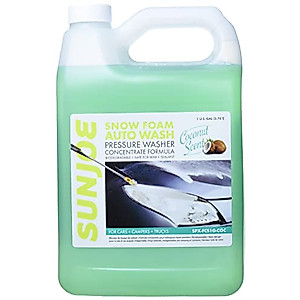 Sun Joe SPX-FCS1G-COC Premium Snow Foam Coconut Scent Car Wash Soap & Cleaner, 1 Gallon