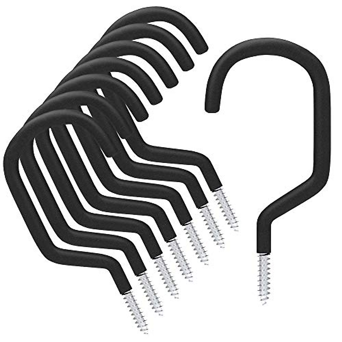 StoutMax Pack Heavy Duty Garage Utility Storage & Bike Hook - Space Organizer Garage Basement Tool Shop Wall and Ceiling Mount Bicycle Hang Garden Hose Cords & More