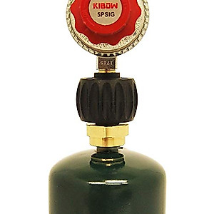 YOUHO 1lb Propane Tank Adapter for Disposable Throwaway Cylinder, 1lb to 20lb Adapter Designed for 20 or 30 Pound LP Gas Bottle or BBQ Grill Propane Tree