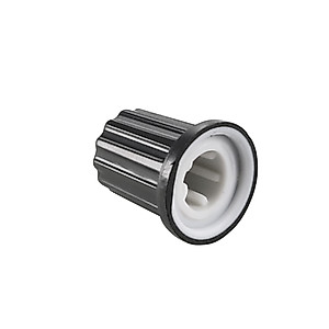 uxcell 5pcs, 6mm D Type Potentiometer Control Knobs for Electric Guitar Acrylic Volume Tone Knobs Black, White