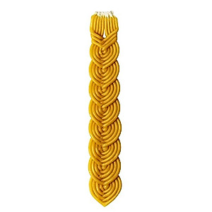 Braided Beeswax Havdalah Candle - Wide Rounded Chevron Braid - Hand Dipped Bees Wax Braided - Shabbat Judaica Gift