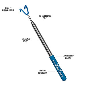 Dynamic Discs Dynamic Retriever | Telescoping Disc Golf Retriever | Disc Golf Grabber Tool with Hook | 16' Telescoping Ability | Frisbee Retrieving Device | Great Disc Golf Accessories |