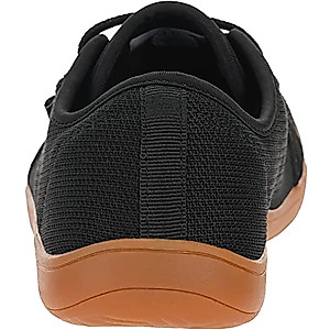 WHITIN Men's Fashion Barefoot Sneakers Zero Drop Sole Minimus Casual W81 Size 8W Minimalist Tennis Shoes Fashion Walking Workout Gym Black Gum 41