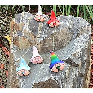 Miniature Baby Gnome “Toby” – The Baby Gnome with The Polka Dot Blue Hat for The Fairy Garden