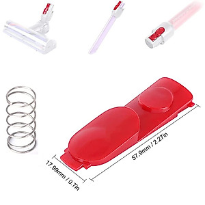 Fixbetter Cleaner Head Clip Latch Tab Button for Dyson V7 V8 V10 V11 V15 Vacuum Cleaner Electric Drive Replacement Parts, Button with Spring Accessories(2 Pcs)