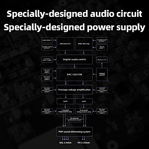 FiiO K11 DAC and Headphone Amplifier for Home Audio or PC, 6.35mm and Balanced 4.4mm, RCA, Coaxial, Optical, 1400mW, 384kHz/24Bit DSD256 (Silver)