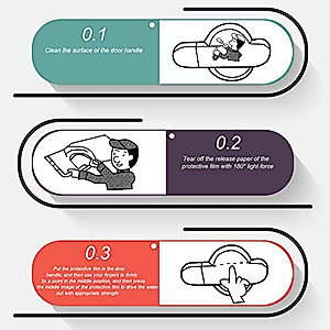 BBTO Car Door Handle Cup Protector Clear Car Door Handle Scratches Protective Films for Vehicles Transparent Paint Scratch Protection Protective Film (8 Pieces)