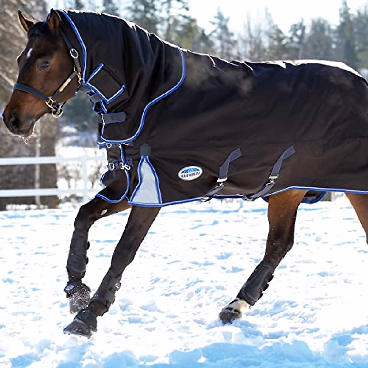 Weatherbeeta ComFiTec Ultra Cozi II Detach-A-Neck Heavy - Charcoal/Blue/White - 81"