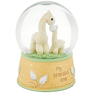 Precious Moments Resin/Glass Precious One Giraffe Musical Snow Globe, Yellow