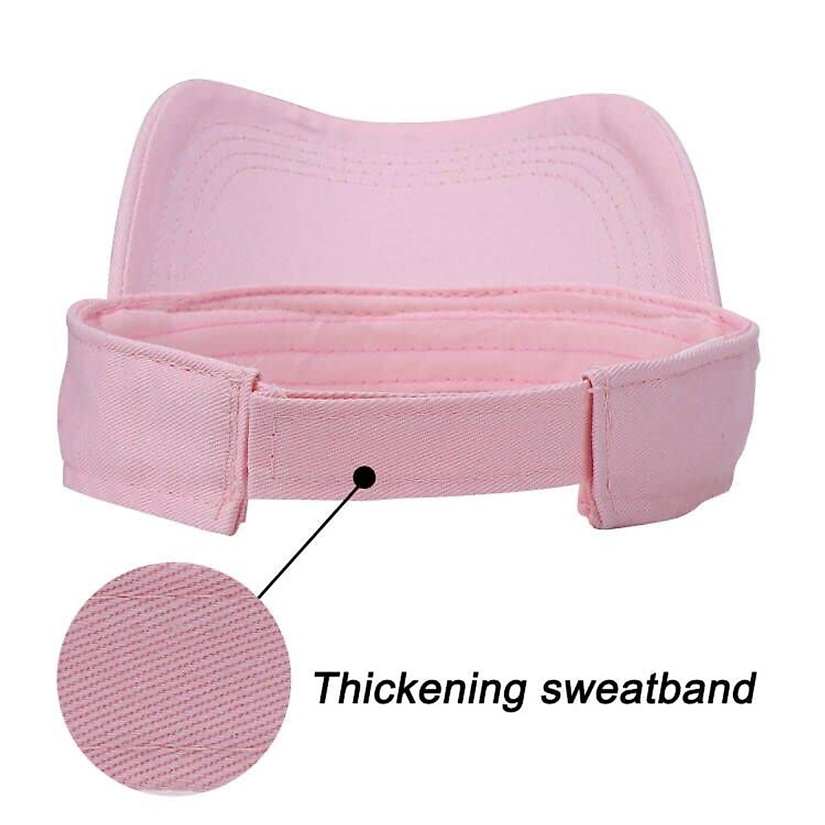 Toddlers-Cotton-Visor-Hat Adjustable Baby-Girls-Sun-Visor Summer-Beach-Hats Tennis-Sports-Caps for Little Kids 2-6T