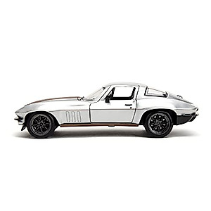 Big Time Muscle 1:24 1966 Chevrolet Corvette Stingray Die-Cast Car, Toys for Kids and Adults(Silver)