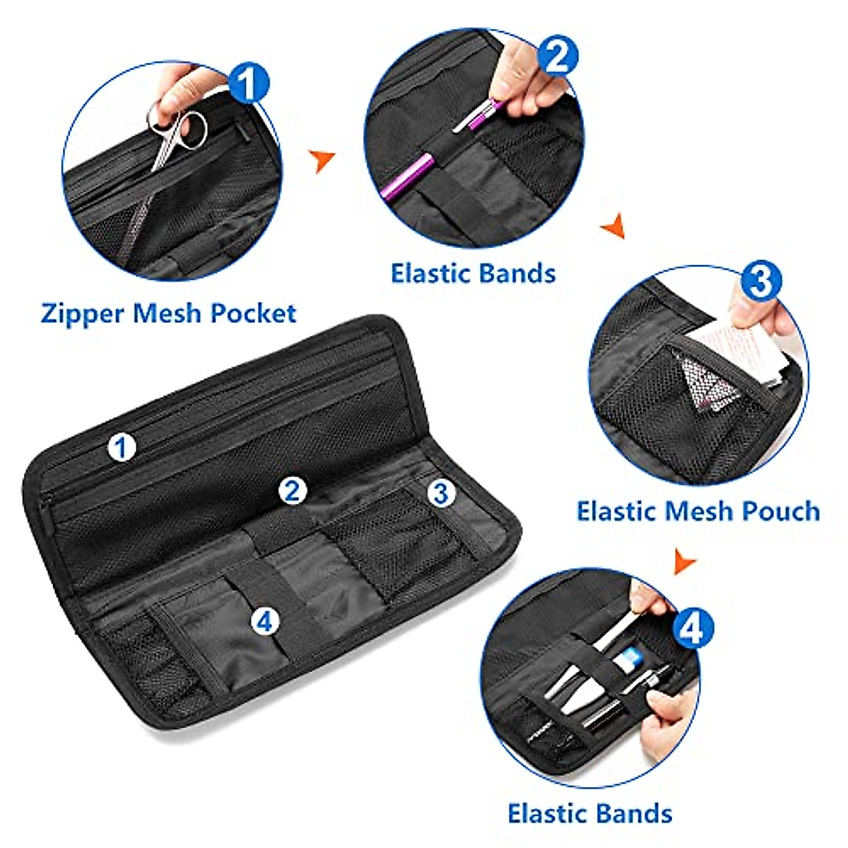 Damero Hard Stethoscope Case, Medical Carrying Case with Extra Folding Pouch Compatible with 3M Littmann/ADC/Omron Stethoscope and Accessories, Gray