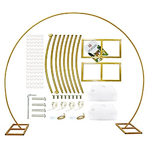 LANGXUN Large Size Metal Circle Balloon Arch Decoration, for Birthday Decoration, Wedding Decoration, Graduation Decorations and Event Party Supplies, Baby Shower Photo Background Decoration