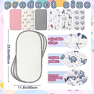 Kinlop 6 Pcs Changing Pad Cover and 6 Pcs Changing Pad Liners for Baby Girls Boys, Changing Table Pad Covers Changing Table Cover Liners Rainbow Boho Animal Woodland Changing Pad Sheets