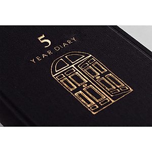Midori 12396006 Diary for 5 Year Consecutive Use, Door, Black