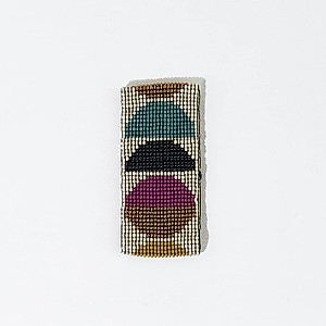 INK + ALLOY Women's Muted Circles Stretch Beaded Cuff Bracelet Handmade Jewelry for the Modern Bohemian