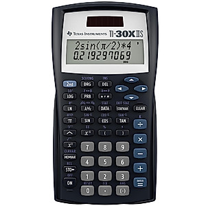 Texas Instruments TI-30XIIS Scientific Calculator, Black with Blue Accents