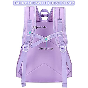 JIANYA Backpack for Girls Preschool Kindergarten Bookbag Kids School Backpack with Lunch Box Lightweight