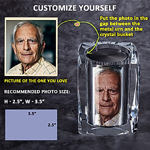 IFOLAINA Small Urn Hummingbird Mini Urns Crystal Ashes Cremation Keepsake Holder for Ashes Adult Male Human Pet Dog Remember Your Love One Lost