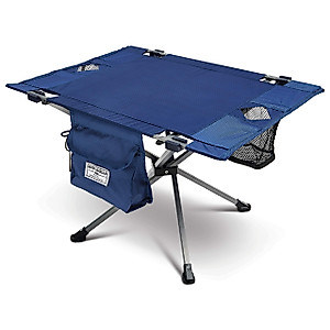 Sport-Brella SunSoul Portable Folding Table for Outdoor Camping, Picnics, Tailgates, and Beach Navy