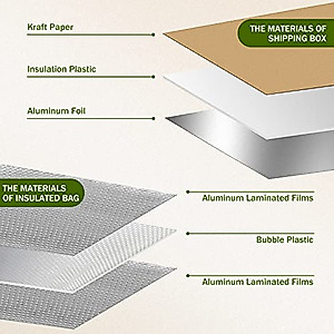 XCLBTFDC Insulated Shipping Boxes with Aluminum Foil Insulated Liner, Styrofoam Cold Delivery Carton Cooler Box with Thermal Bag Liner for Shipping Frozen Food,Moving,Mailing (2 Sets-14"X 11.5"X 9.6")