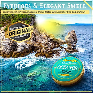Handy Hound Occo Bobbo - Oceanus Solid Cologne Men - Made In the USA - A Clean Masculine Scent - All Natural Ingredients - 2 oz