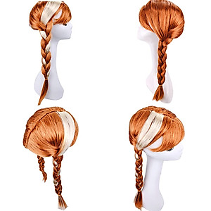 Princess Costume for Girls Tiara Wand Gloves Wig Toddler Kids Halloween Outfit Dress Up Clothes Pretend Play, 7Y-8Y