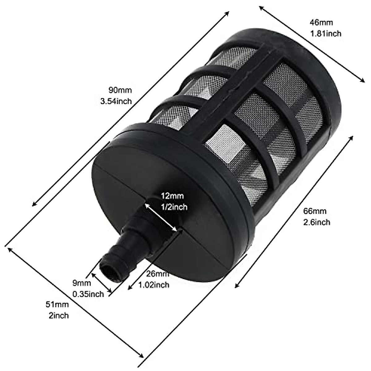 LUORNG 2PCS Stainless Steel Encrypted Filter Household Hose Filter Micro Irrigation Water Pump Net Filters Stainless Steel Encryption Water Clean Screen Net Filter Garden Hose Strainer