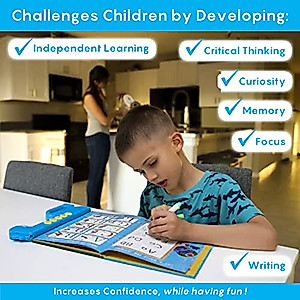 Curious 2 Learn ABC Learning for Toddlers, Busy Book, Speech Therapy, Alphabet Sound Book, Preschool Learning Activities, Letter Tracing, English & Spanish, Educational Toys - Age 3+ Girls / Boys