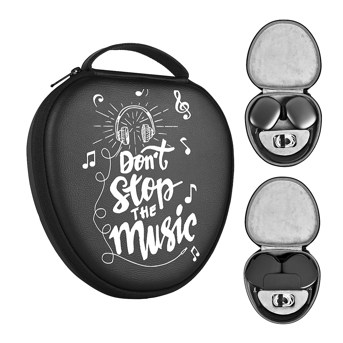Hard Case for New AirPods Max, Travel Carrying Headphone Case with Funny Print Music Earpad Cover Protective Portable Storage Bag Gift APM2