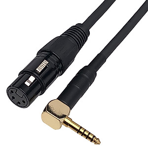 CESS-252 Right Angle 4.4mm to 4 Pin XLR Female Jack Headphone Adapter Cable