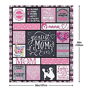 NVDOXSA to My Mom Blanket Gift, Mother Blanket Gift, Mother's Day Blanket Gift from Daughter Son, Mom 50"x60" Throw Blanket Birthday Gifts for Mother Birthday Christmas Thanksgiving Day